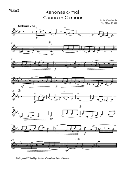 Canon in C minor (VL 216a) – Music Lithuania