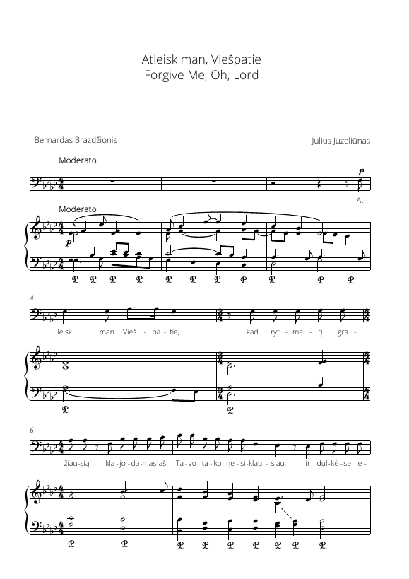Atleisk man, Viešpatie – Music Lithuania